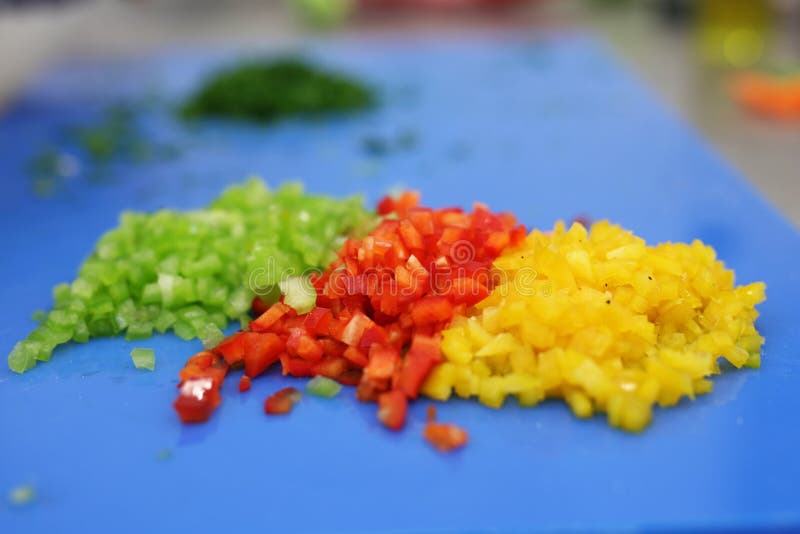Muticolor cutted pepper stock image. Image of food, preparation - 49845491