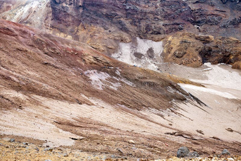 The Mutnovsky volcano. stock photo. Image of beautiful - 196758032