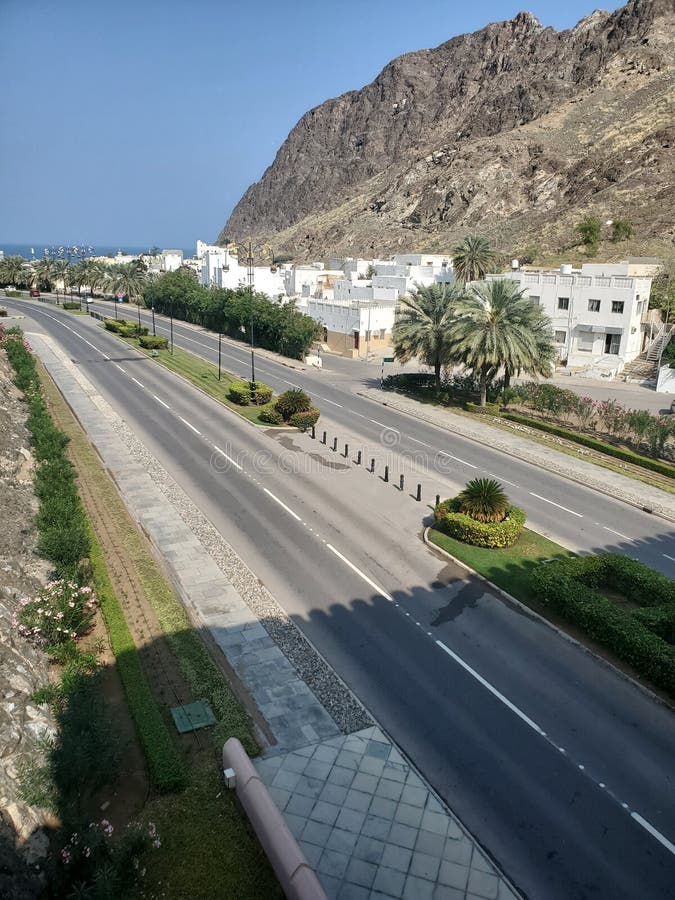 Mutrah Corniche, Muscat, Oman Stock Photo - Image of suburb, lane ...
