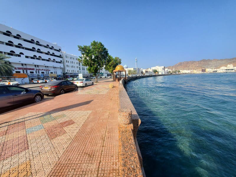 Mutrah Corniche, Muscat, Oman Editorial Stock Photo - Image of channel ...