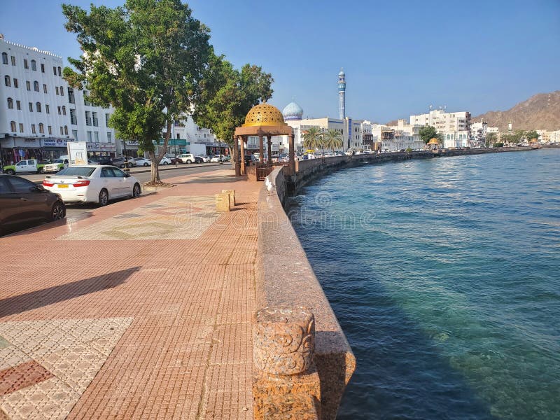 Mutrah Corniche, Muscat, Oman Editorial Stock Image - Image of shore ...