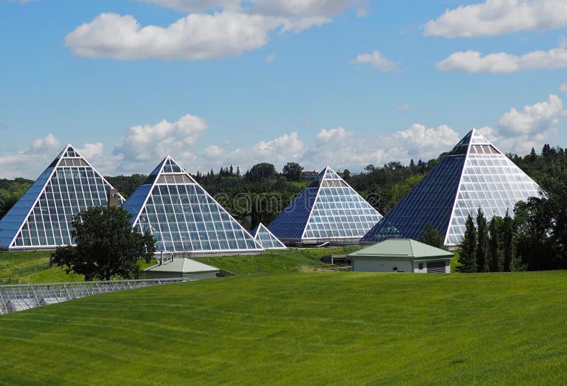 Muttart Conservatory Edmonton with Two Pyramids Editorial Stock Image ...