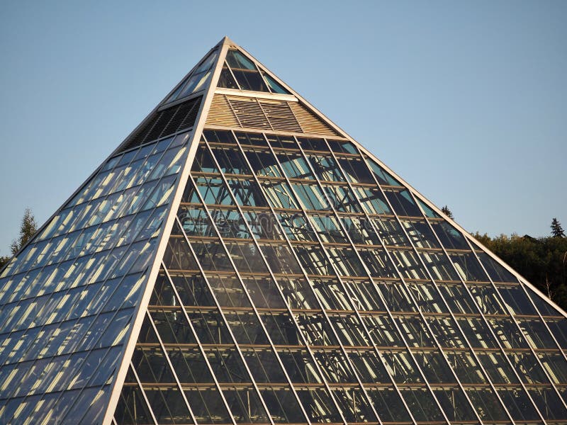 Muttart Conservatory Edmonton with Single Pyramids Editorial Photo ...