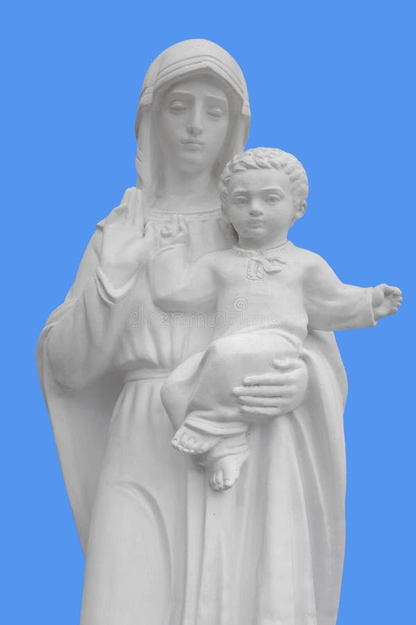 Mutter Des Gottes Mit Baby Statue Stockbild - Bild von figürchen, maria ...