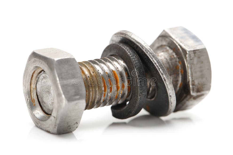 Mutter och bult fotografering för bildbyråer. Bild av industriellt ...