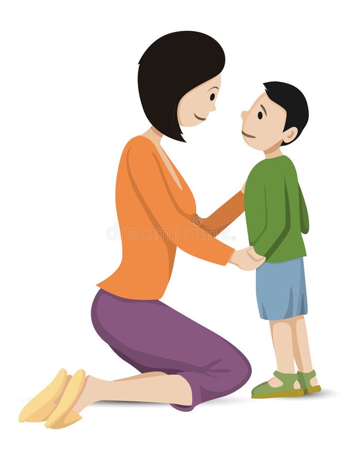 Mutter und Kind vektor abbildung. Illustration von leute - 18747549