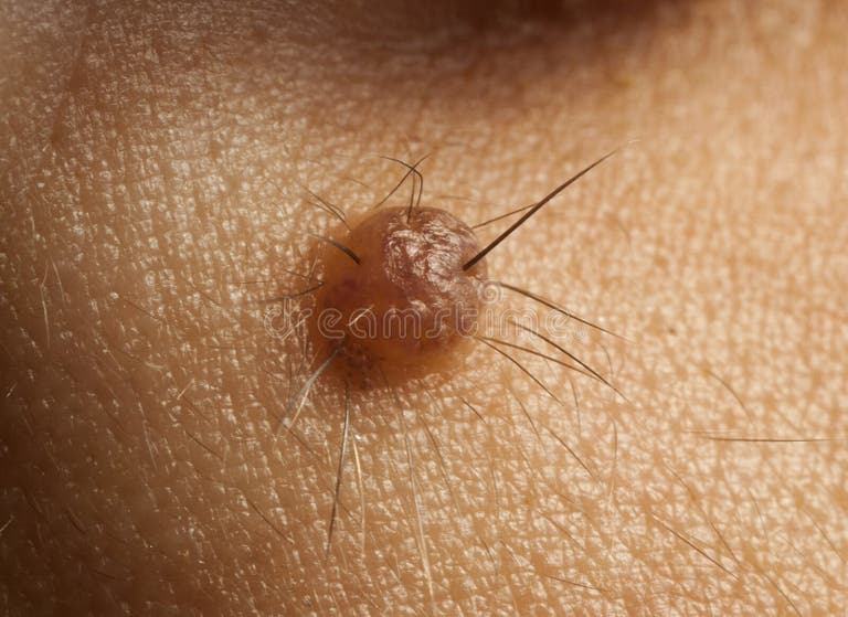 Muttermal mit dem Haar stockfoto. Bild von gutartig, bösartig - 15755184