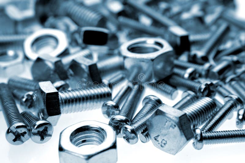 Muttern u. Schrauben stockbild. Bild von muttern, schrauben - 3227457