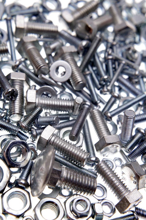 Muttern u. Schrauben stockfoto. Bild von verbindungselemente - 3395316