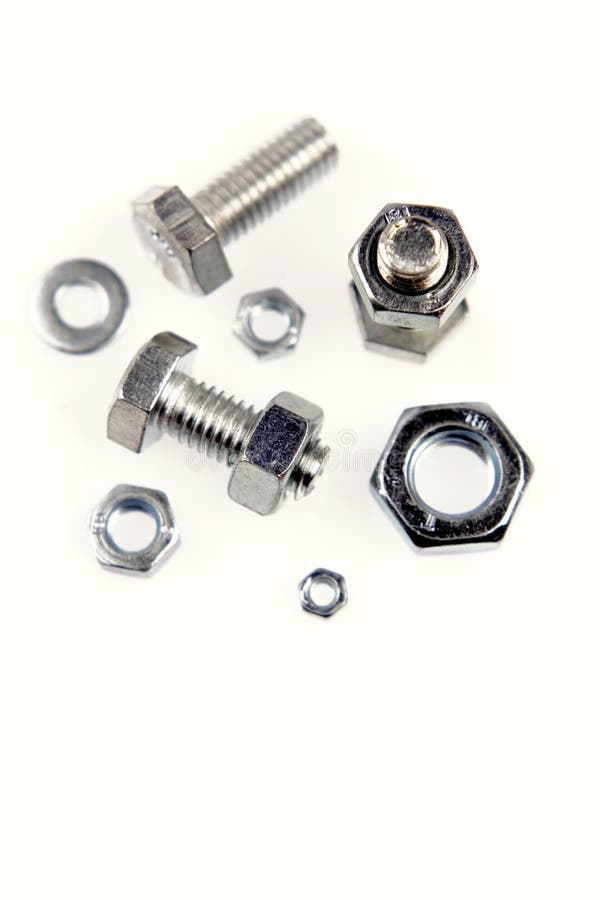 Schrauben und Muttern stockbild. Bild von aufbau, arbeit - 6750729