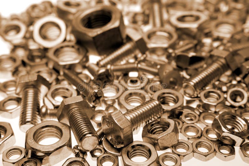 Gänge, Muttern - Und - Schrauben Stockfoto - Bild von hintergrund ...