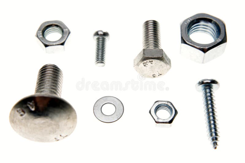 Rostige Schrauben Und Muttern Stockfoto - Bild von gewinde, stahl: 77507728