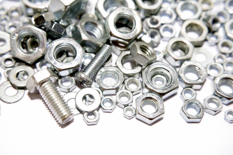 Gänge, Muttern - Und - Schrauben Stockfoto - Bild von hintergrund ...