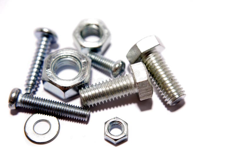 Schrauben und Muttern stockbild. Bild von aufbau, arbeit - 6750729