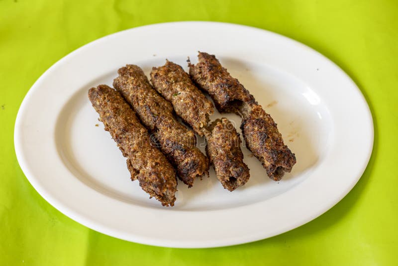 Mutton Beef Seekh Kebab in a Plate Stock Photo - Image of ramadan ...