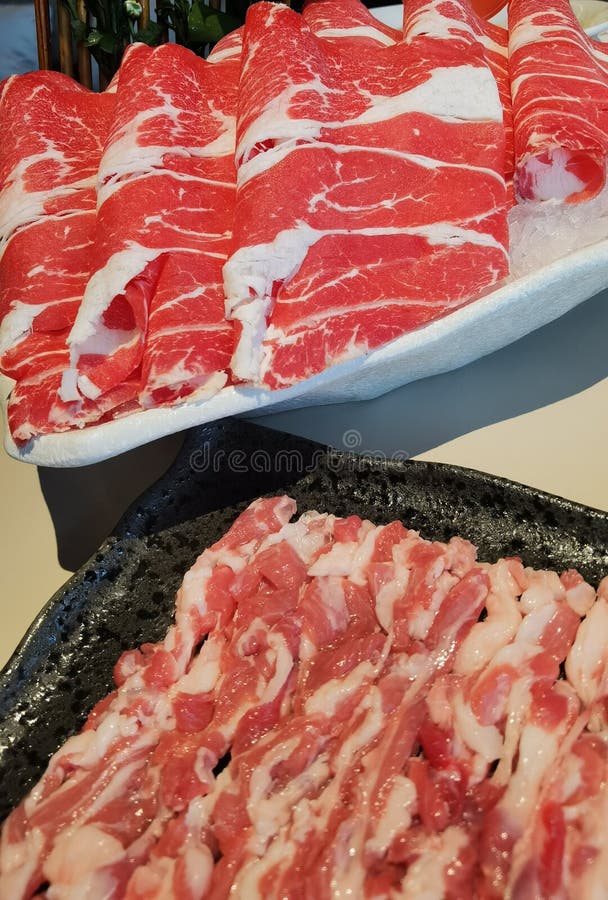 Mutton and beef slices stock photo. Image of steak, produce - 327028490