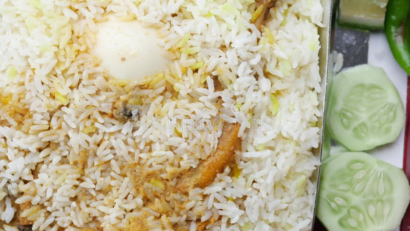 Mutton Biryani Meal in a Take Away Packet on Table Stock Footage ...