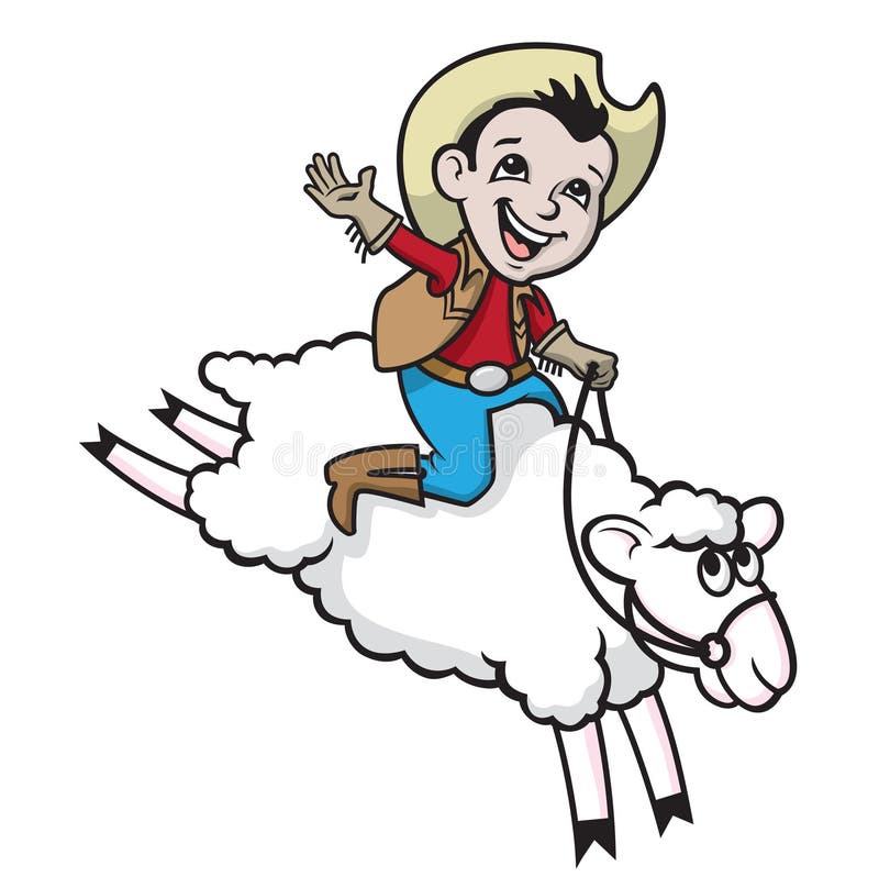 Mutton Busting Stock Vector - Image: 43085161