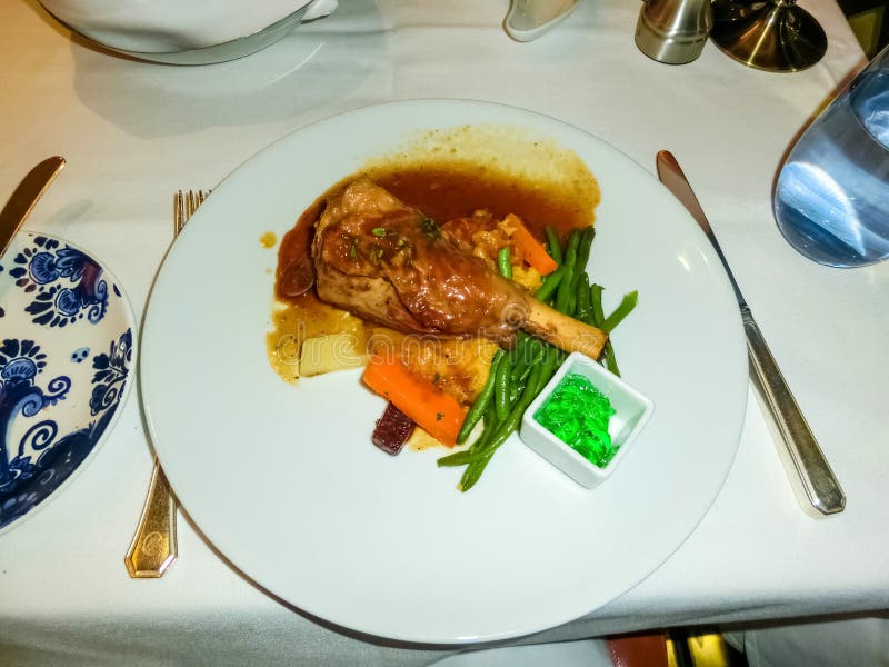 The Mutton at Dinner at the Abstract Cruise Ship Stock Photo - Image of ...