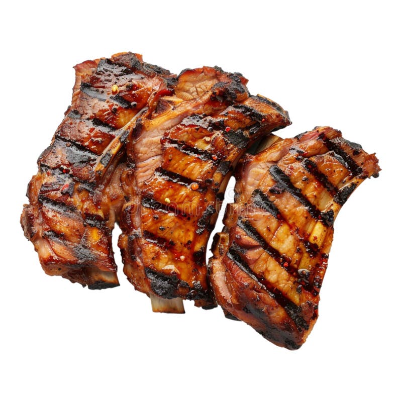 Mutton Grilled Ribs Piece on Transparent Background - Ai Generated ...