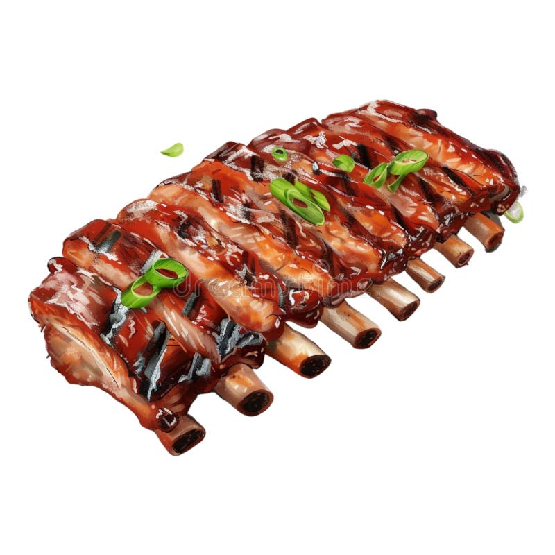 Mutton Grilled Ribs Piece on Transparent Background - Ai Generated ...