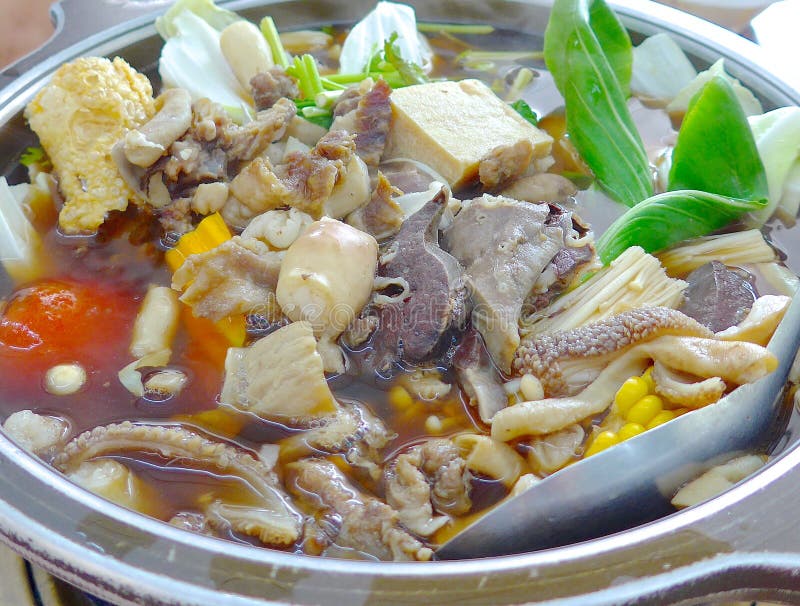 Mutton Hot Pot Closeup at Restaurant Stock Photo - Image of enjoyment ...