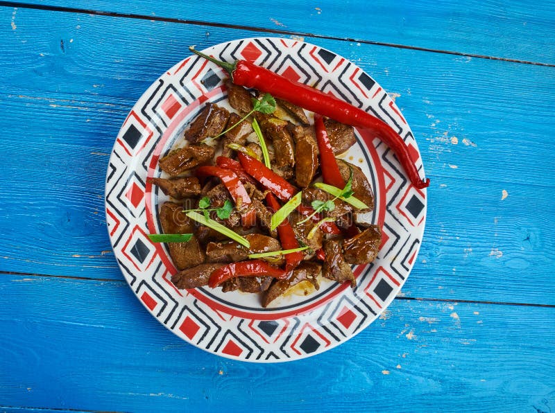 Mutton kidney roasted. stock photo. Image of kidney - 112035966