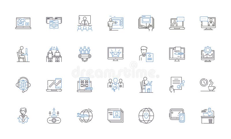 Mutual Respect Line Icons Collection. Collaboration, Trust, Equality ...