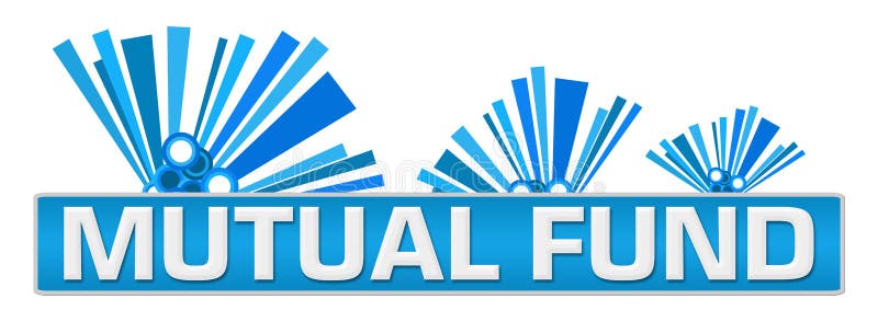 Mutual Fund Blue Abstract Graphics on Top Stock Illustration ...