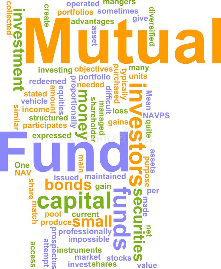 Mutual fund word cloud stock illustration. Illustration of concept ...