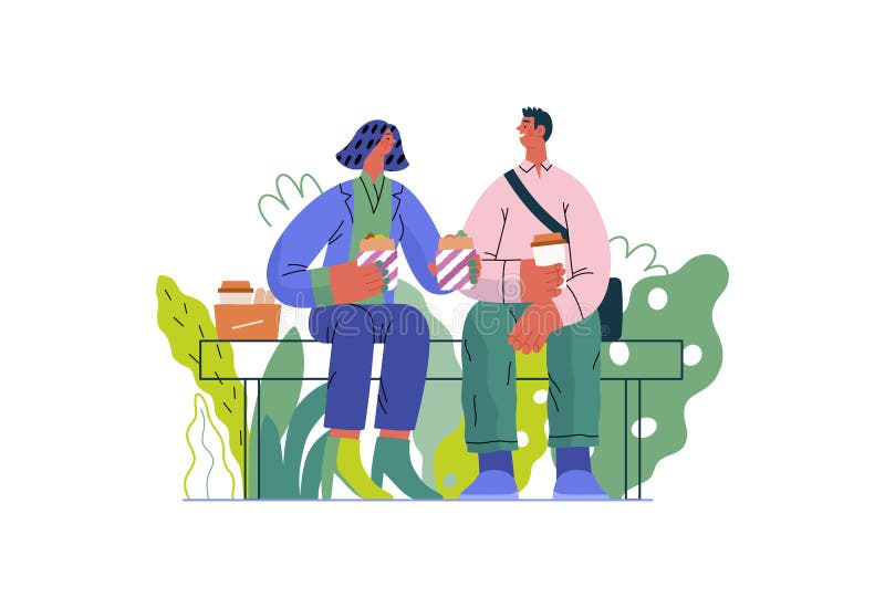 Mutual Support, Flat Vector Concept Illustration Stock Vector ...