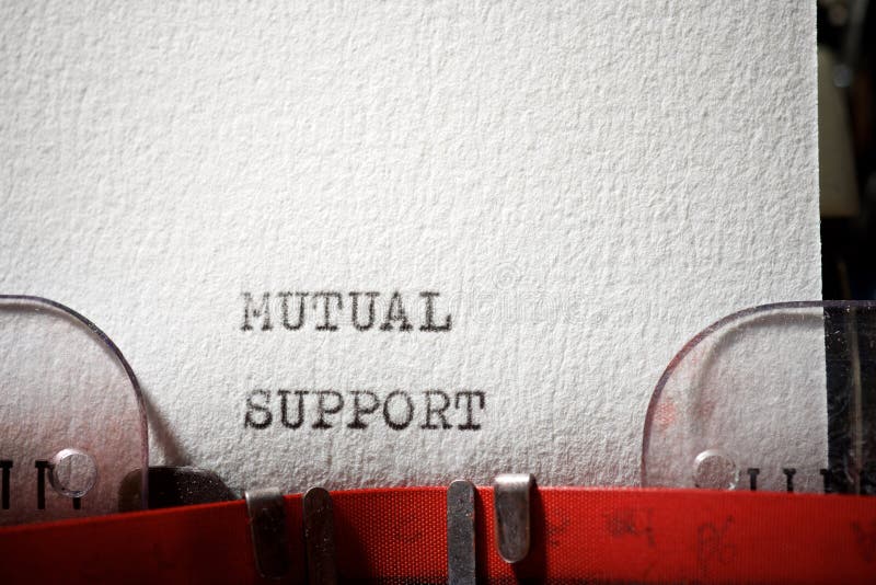 Mutual support text stock image. Image of networking - 279589969