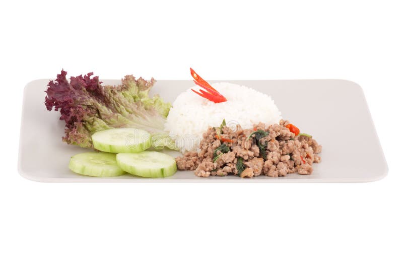 Muu Pad Ga Prau stock photo. Image of salad, gourmet - 11285606
