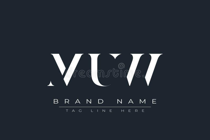 MUW Abstract Letter Logo Design Stock Vector - Illustration of elegant ...