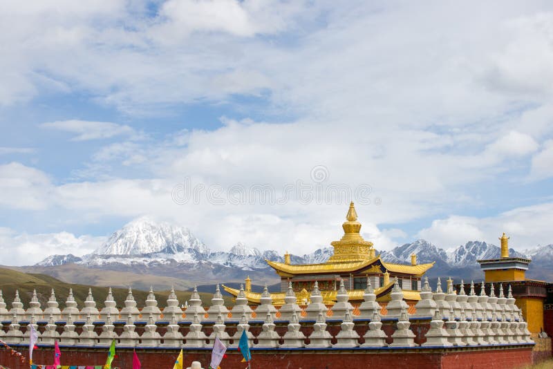 Muya Golden Tower with Yala Jokul Stock Photo - Image of heritage ...