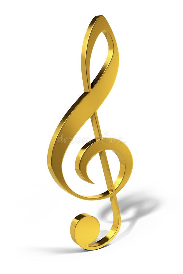 Muzieknoot stock illustratie. Illustratie bestaande uit goud - 9896064