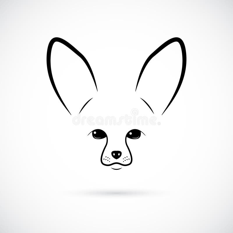 Cute Fennec Fox Sitting on the Floor. Flat Vector Illustration with ...