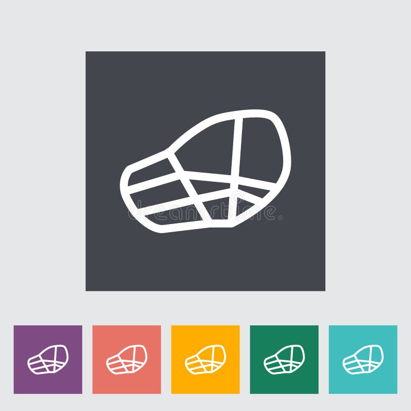 Muzzle vector flat icon stock vector. Illustration of design - 92002215