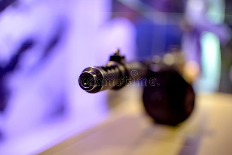 The Muzzle of the Machine Gun. Shallow Depth of Field Stock Image ...