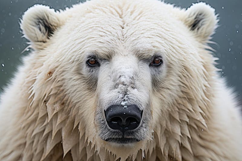The Muzzle of a Polar Polar Bear in Close-up. Generated by AI Stock ...