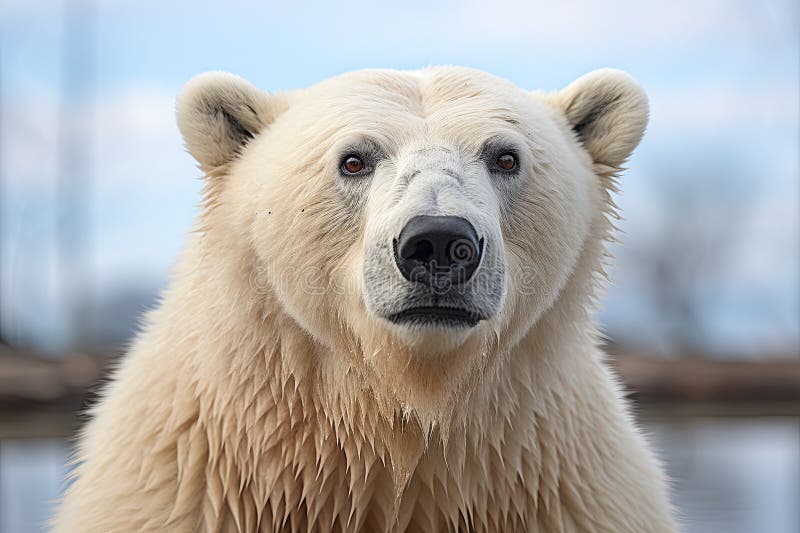 The Muzzle of a Polar Polar Bear in Close-up. Generated by AI Stock ...