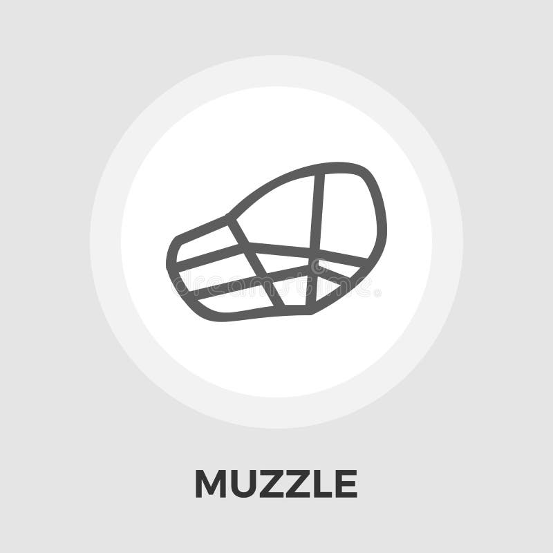 Muzzle vector flat icon stock vector. Illustration of design - 92002215