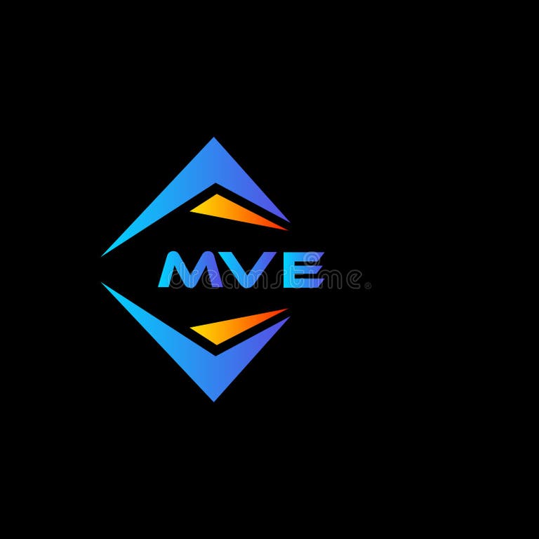 MVE Abstract Technology Logo Design on Black Background. MVE Creative ...