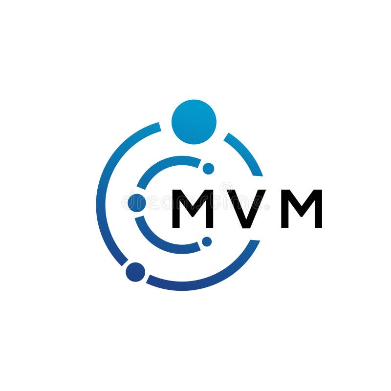 MVM Letter Technology Logo Design on White Background. MVM Creative ...