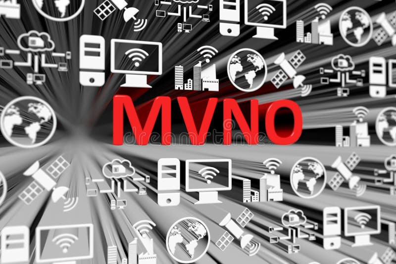 MVNO Concept Blurred Background Stock Illustration - Illustration of ...