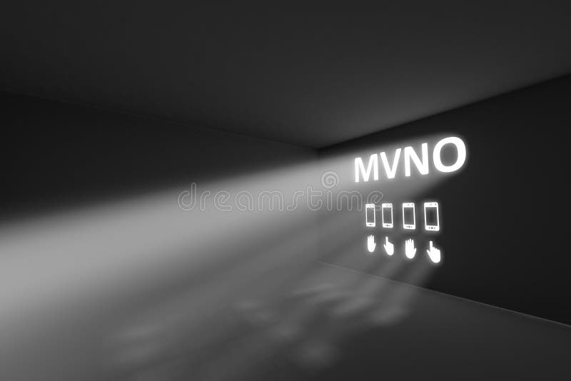 MVNO Rays Volume Light Concept 3d Stock Illustration - Illustration of ...