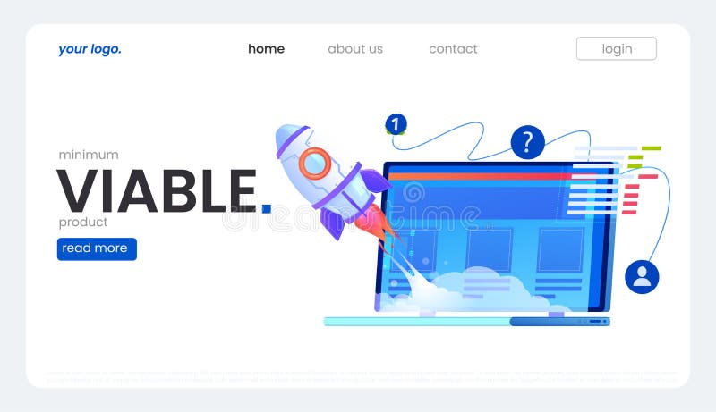 MVP Concept Banner. Minimum Viable Product. Vector Cartoon Illustration ...