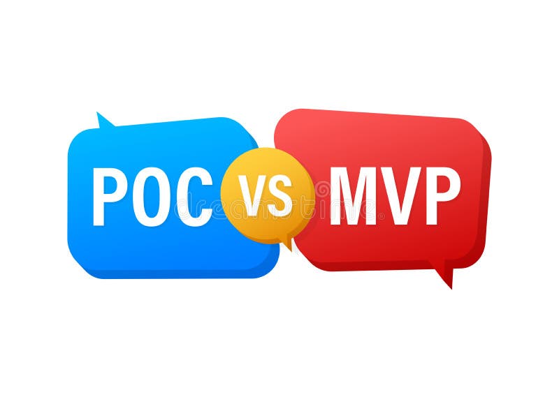 MVP Vs POC Symbol. Minimum Viable Product and POC. Vector Stock ...