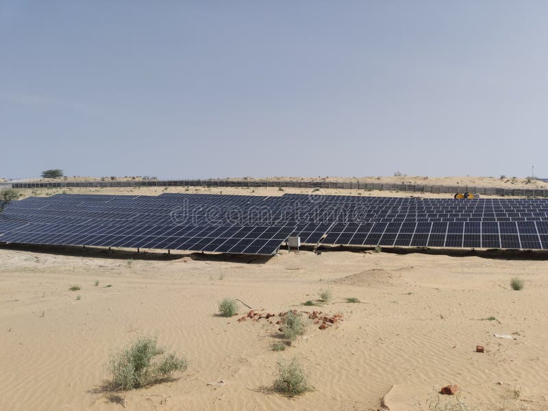 Solar Plant in Rajasthan India Stock Image - Image of nature, power ...