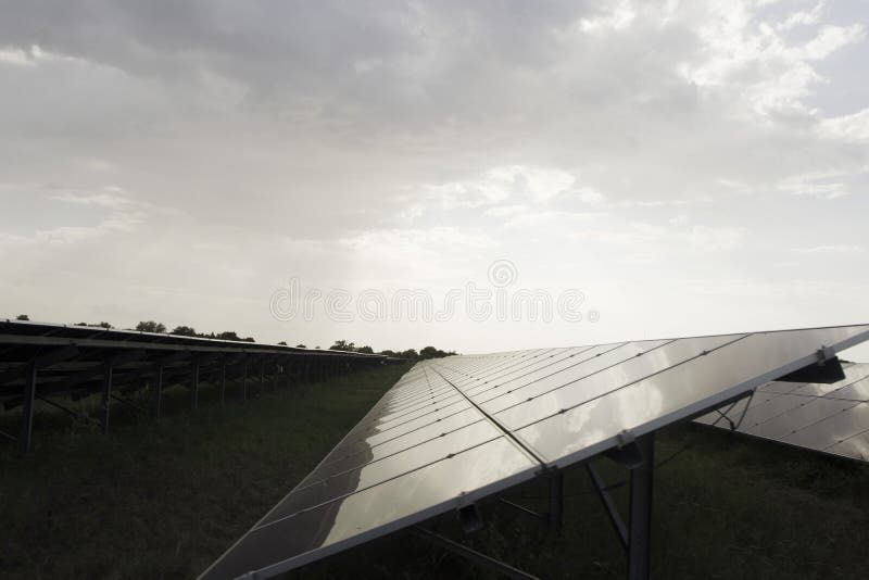 50 MW Solar Plant in Rajasthan India Stock Image - Image of generator ...
